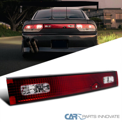 Fit 89-94 240SX S13 Hatchback Red/Clear Trunk Tail Light Rear Center ...