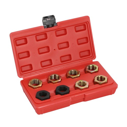 8pc Axle Spindle Fractional & Metric Rethreading Tool Set Thread Repai ...