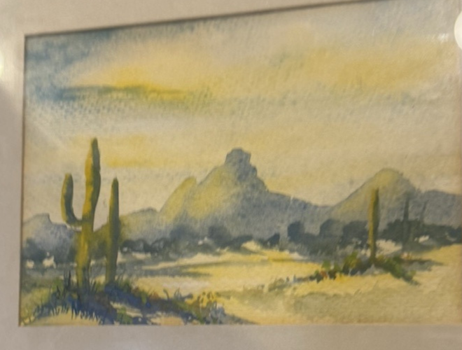 Vintage original painting - Arizona desert landscape by Ruth Noland ...