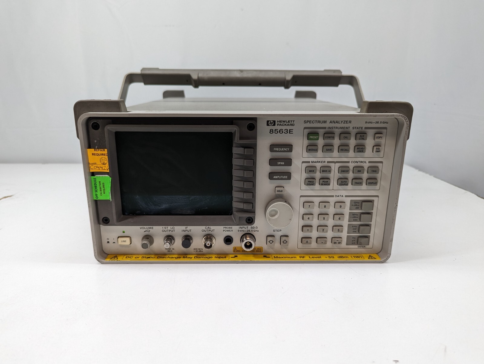 HP Agilent 8563E Spectrum Analyzer 9kHz to 26.5GHz - Power Tested Only ...