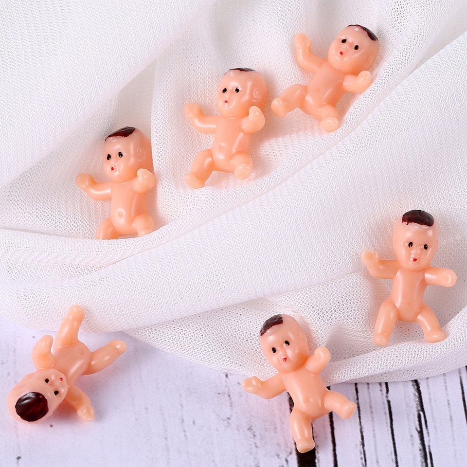 100 Pcs Miniature Baby Toys Tiny Plastic Babies for Toddlers Kids Small ...