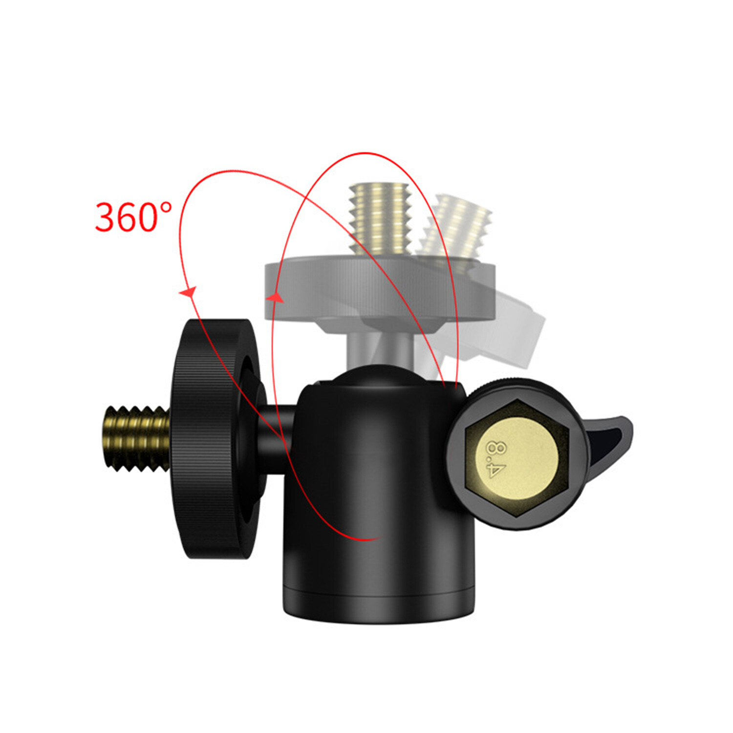 360° Mini ABS Ball Head Tripod Monopod Mount for DSLR Camera | eBay