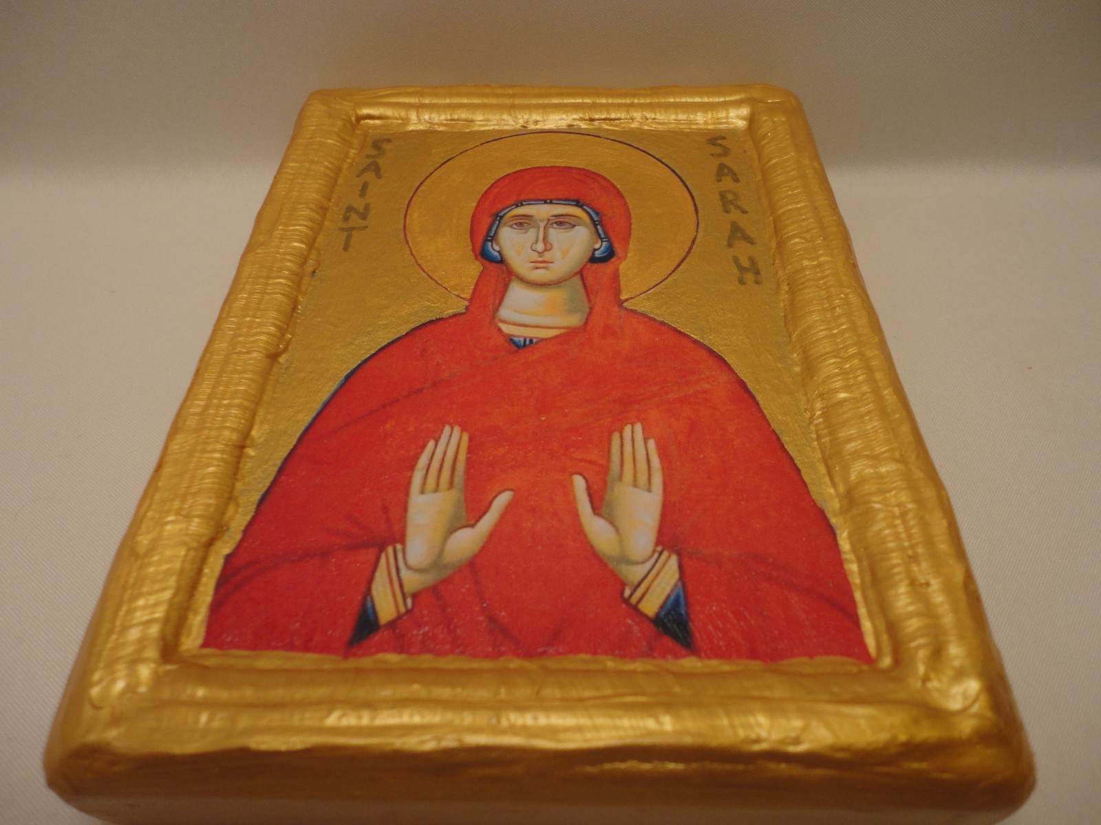 Saint Sarah Ag.Sarra ΑΓΙΑ ΣΑΡΡΑ Catholic & Eastern Orthodox Wooden Icon ...