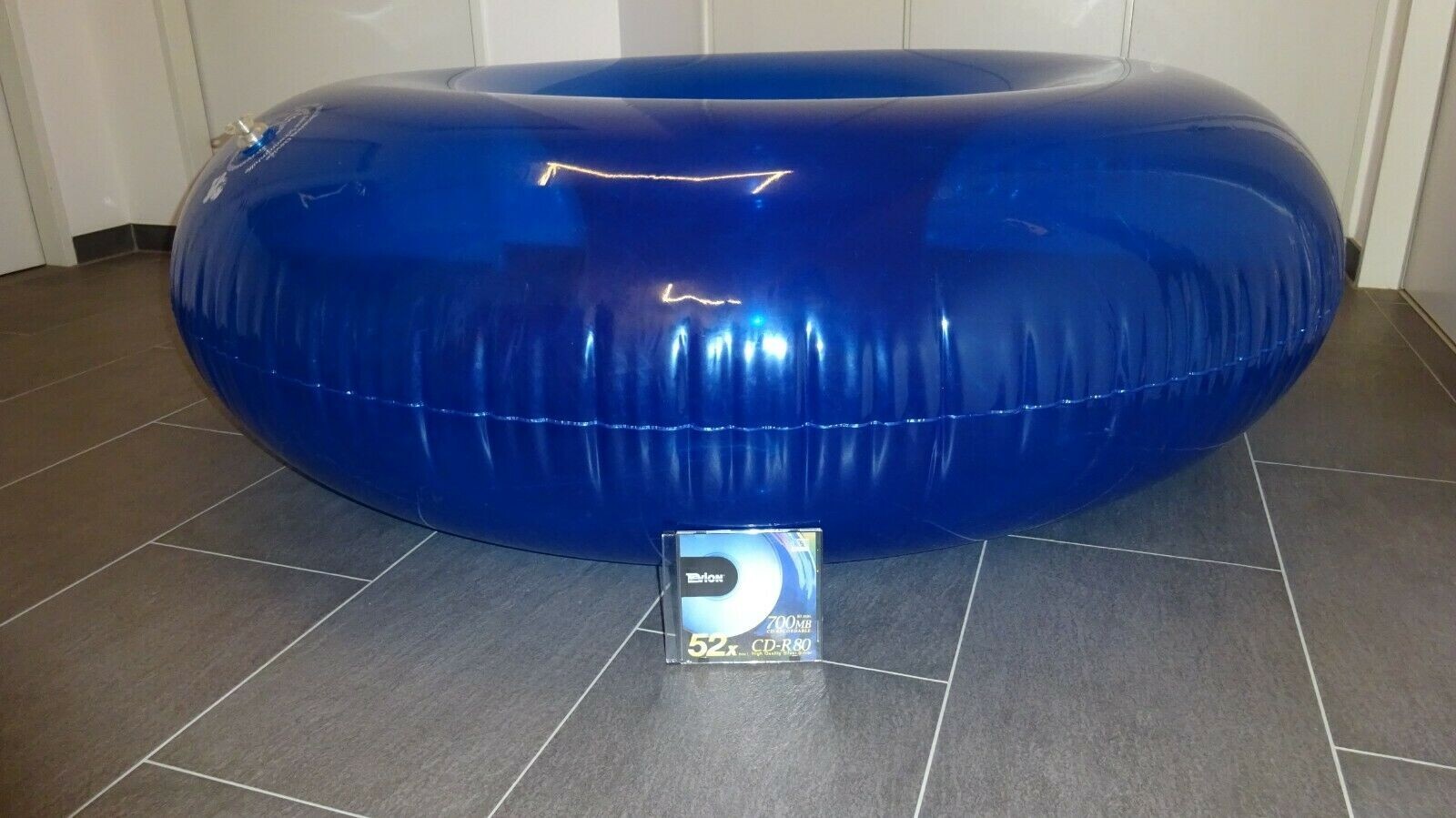 Huge Inflatable Blue Transp Swim Ring 5 feet+ (1.5m+) Pooltoy big ...