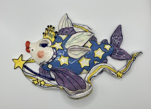 2001 DIANE Authentic Stoneware - YOUR FAIR CODMOTHER LOVES YOU -Fish ...