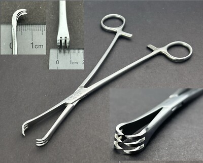 V MUELLER GL1070 Gordon Uterine Vulsellum Forceps Straight 3 x 3 Prong ...