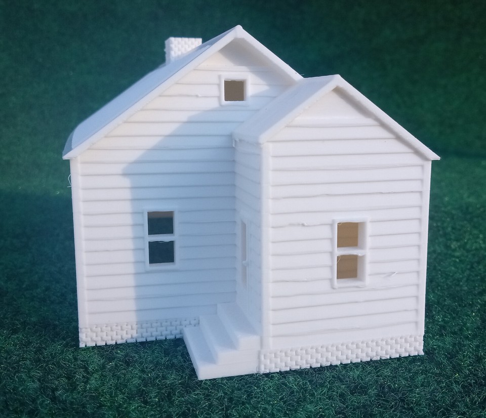 HO Scale House for HO Scale Train Table Family Home Diorama 1:87 | eBay