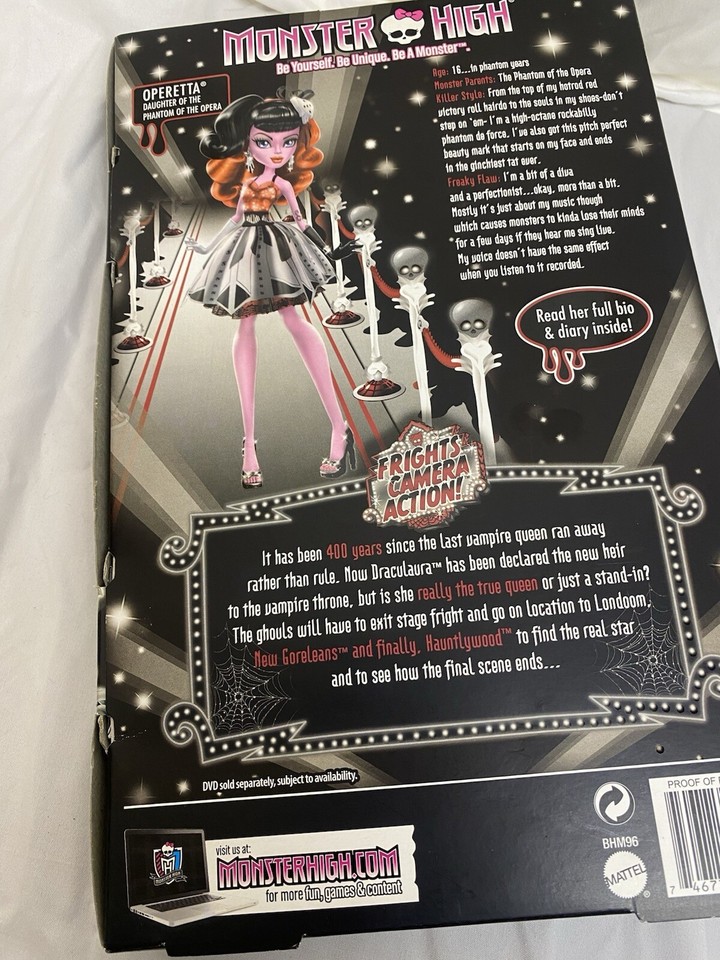Monster High Frights Camera Action Operetta NEW IN BOX RARE 2013 | eBay
