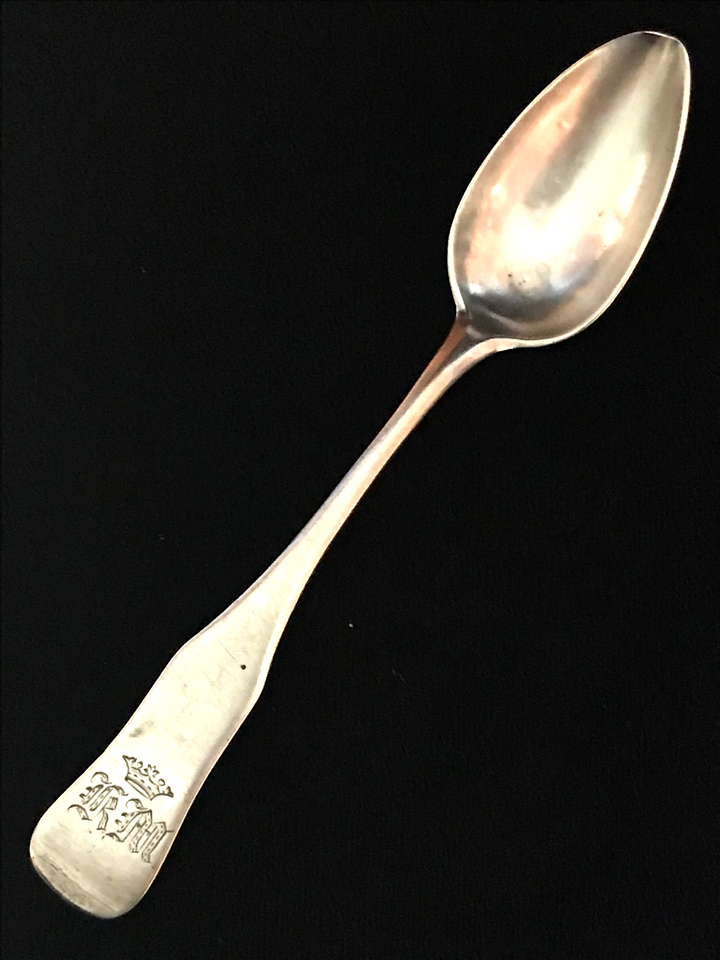 1858 CROWN MONOGRAM SPOON GRAND DUKE ROMANOV RUSSIAN IMPERIAL SILVER 84 ...