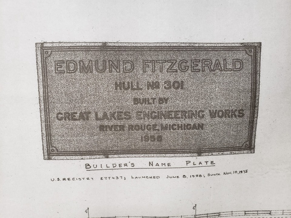 S.S. Edmund Fitzgerald-Hull No. 301 (Shipbuilder's Blueprints) Archer ...