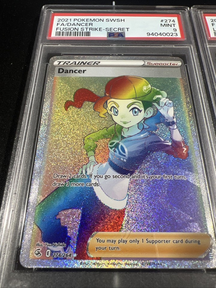 Pokémon Graded Rainbow Trainers-PSA 9-Secret Rare-Dancer and Lady Full ...