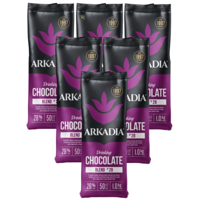 Arkadia 28% Drinking Chocolate 6kgs Powder Barista CAFE Perfect Hot or ...