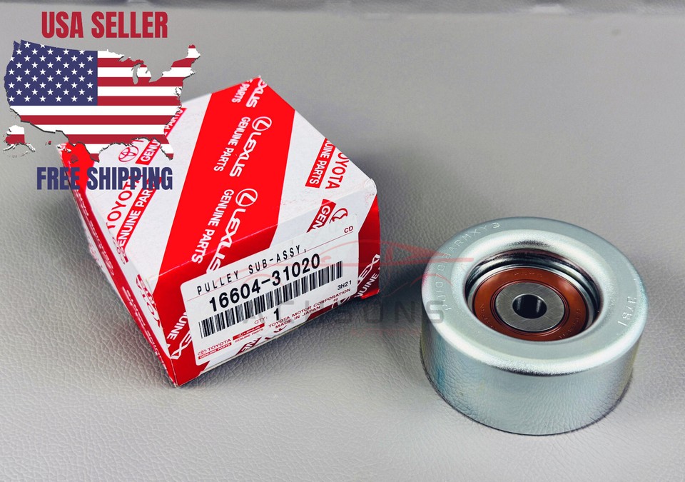 16604-31020 GENUINE TOYOTA PULLEY SUB-ASSY IDLER NO.2 OEM 1660431020/ ...