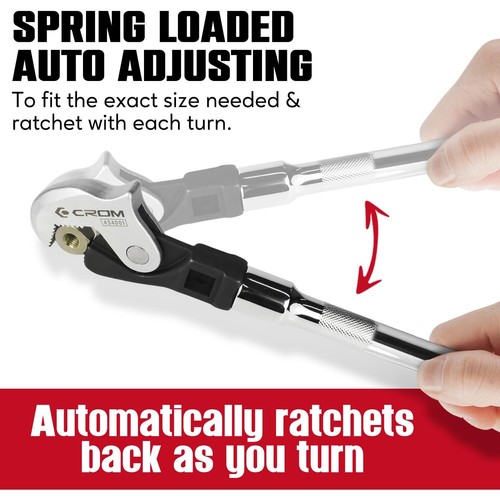 Adjustable Crowfoot Wrench Set Spring Loaded Wrench “ Male & Female ...