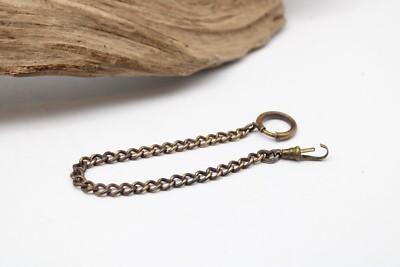VINTAGE 6" 10K GF CUBAN POCKET WATCH CHAIN DOG CLIP FOB (F4E2) | eBay