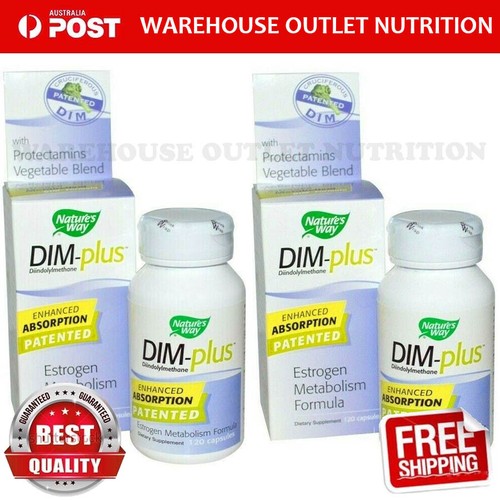 Nature's Way DIM-plus Estrogen Metabolism 120 Veggie Caps x 2 bottles ...