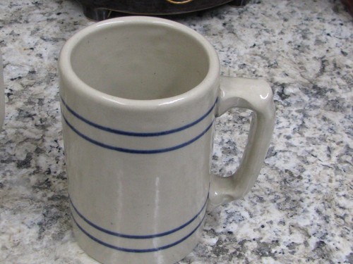 VINTAGE RED WING POTTERY DOUBLE BLUE BAND MUG | eBay