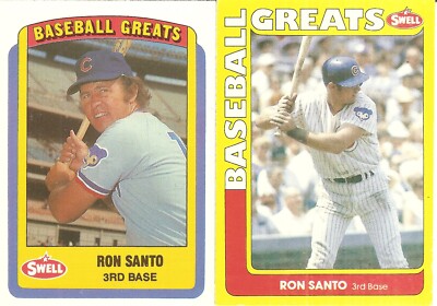 2 DIFFERENT RON SANTO BASEBALL CARD LOT 395 | eBay