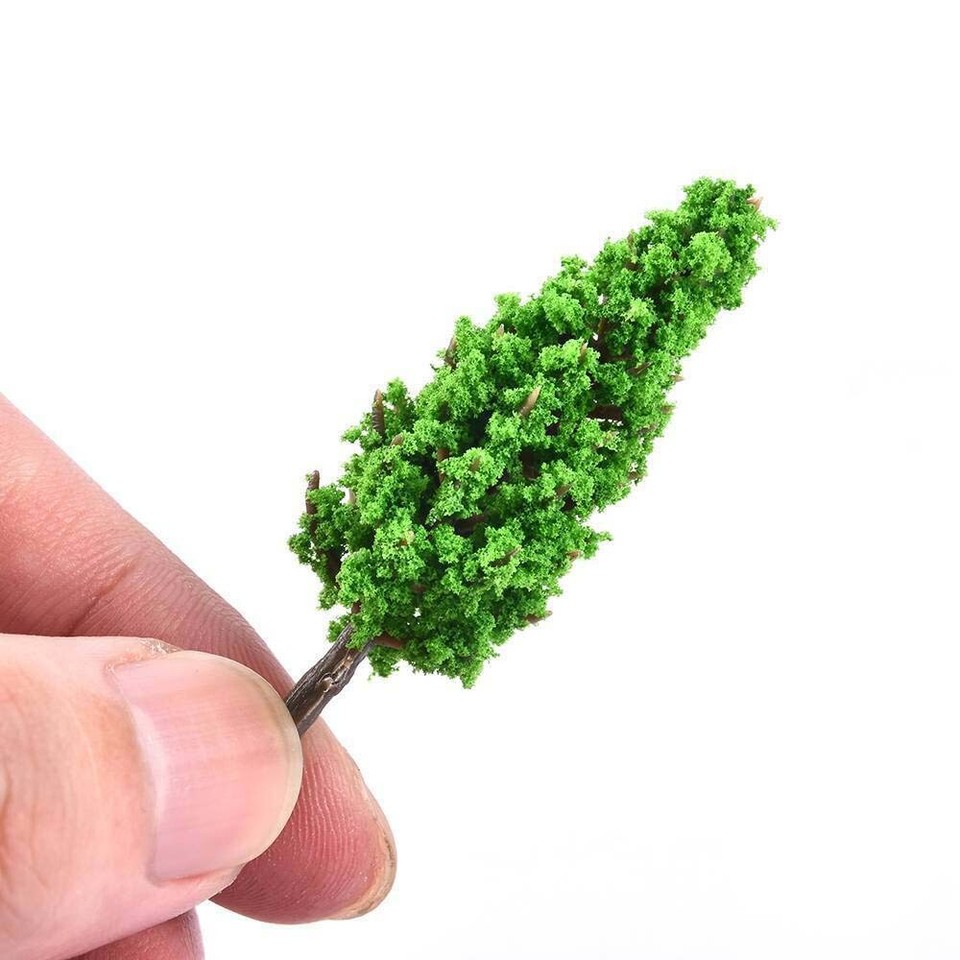 50Pcs HO scale Mini Model Trees Train Railroad Diorama Wargame Park ...