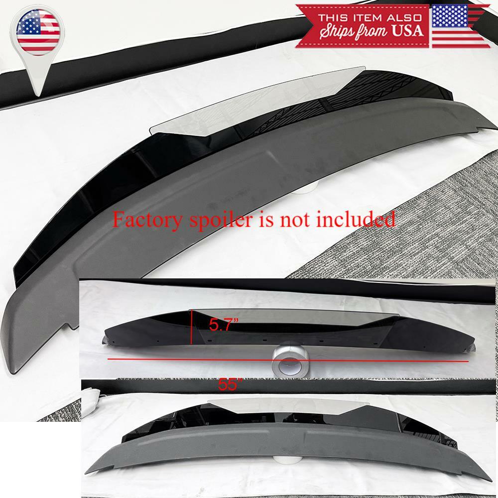G1 2 Pcs Gloss Black Decklid Gurney flap Wickerbill For 10-14 Mustang ...