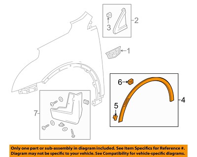 GM OEM 17-23 XT5 Fender Exterior Trim-Wheel Opng Mldg 84096070 | eBay