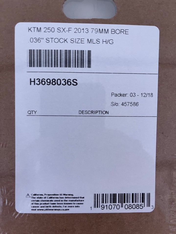 KTM 250 Cylinder Head Gasket 13-15 SX-F SXF XC-F XCF Cometic 79mm Bore ...