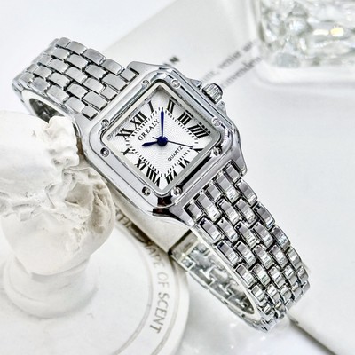 GREALY Women's Watch Luxury Classic Retro Square Waterproof Diamond ...