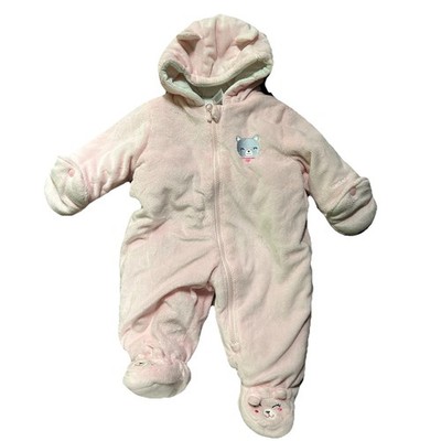 Baby Girl Carter’s Pink Winter Bunting Suit Size 6-9 Months | eBay UK