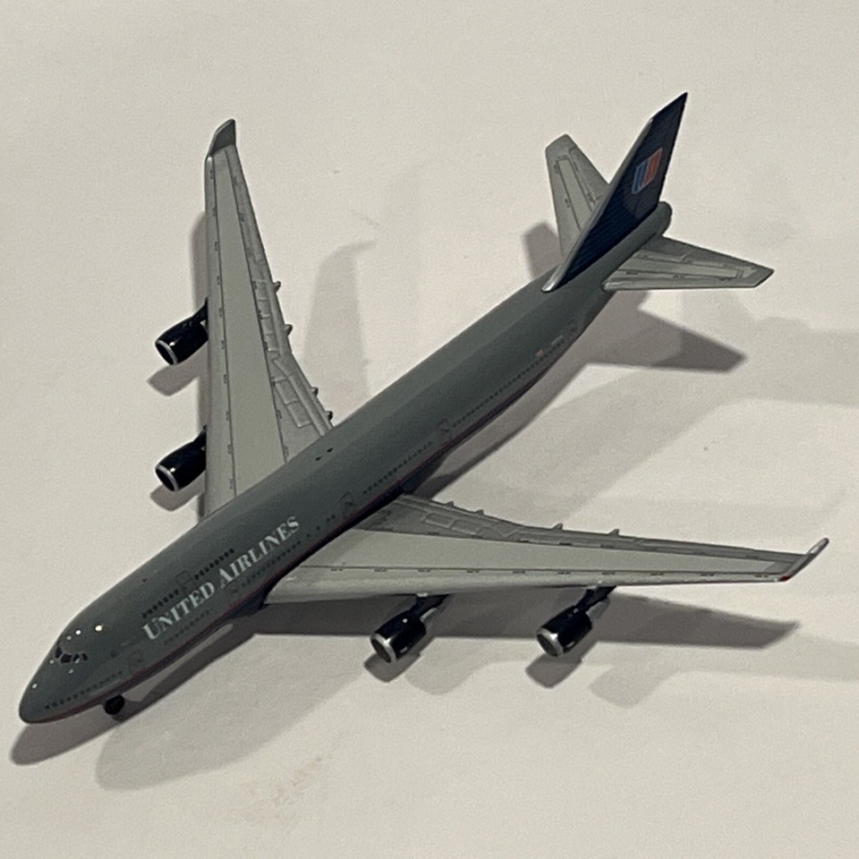 1:500 Herpa United Airlines Boeing 747 Vickers 745 Toy Model Display ...