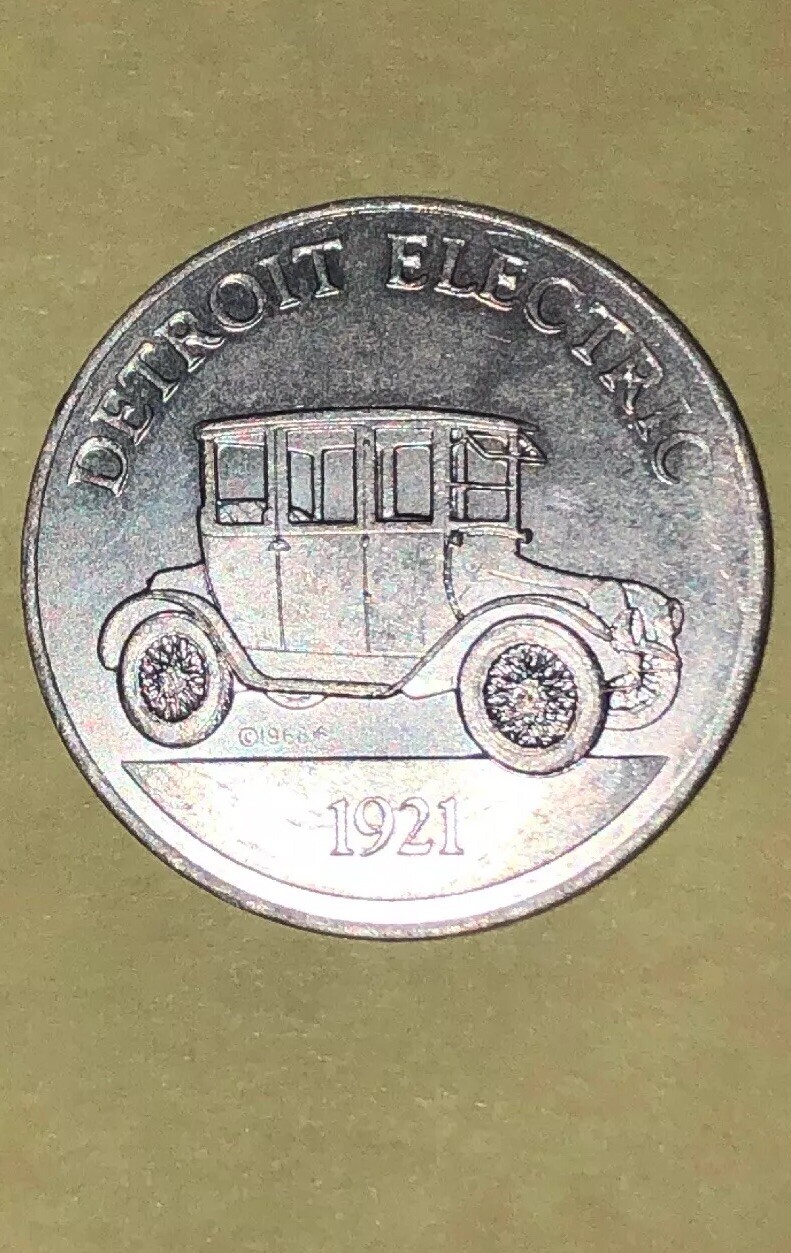 Sunoco DX Antique Car Coin Game Series 1 1968 Detroit Electric 1921 ...