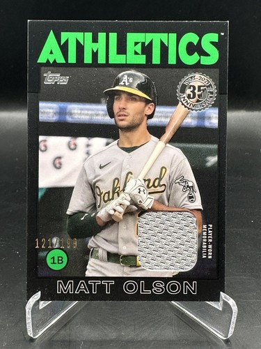 Matt Olson 2021 Topps Black Parallel /199 Patch Memorabilia Athletics ...