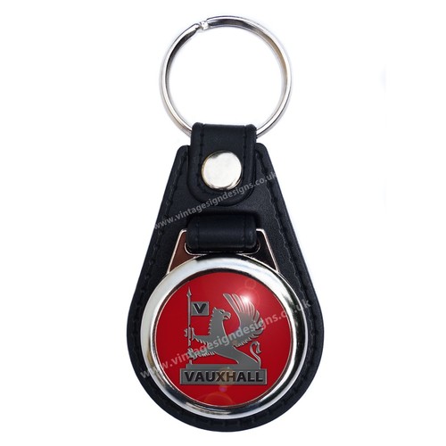 VAUXHALL CLASSIC GRIFFIN RED FAUX LEATHER KEY RING / KEY FOB | eBay