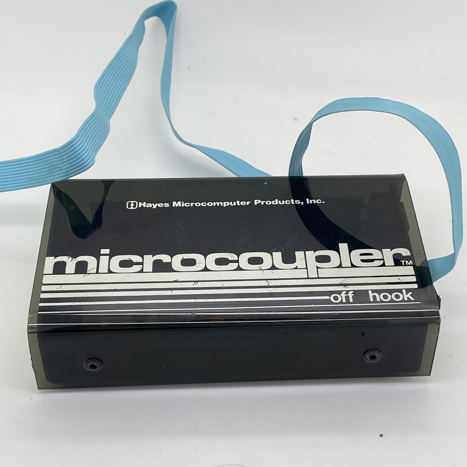 Vintage Hayes Micromodem II Modem & Microcoupler w/ Cable for Apple II ...