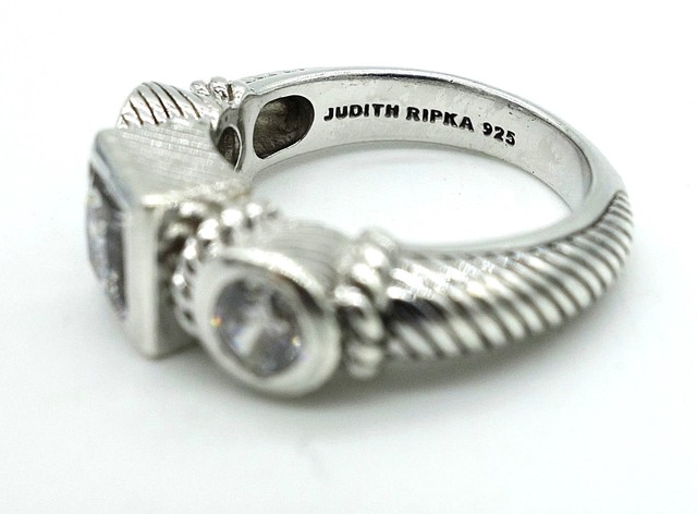 Judith Ripka Rings Sterling Silver .925 Cubic Zirconia CZ Brilliant ...