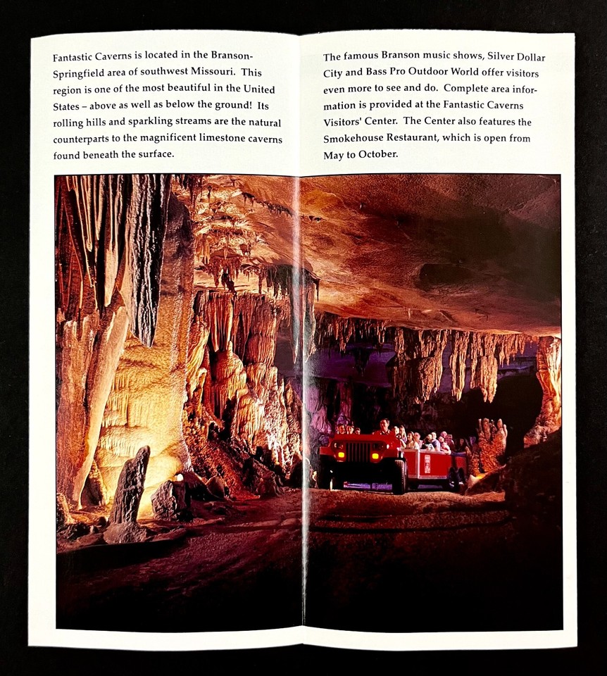 1980s Fantastic Caverns Springfield MO Vintage Travel Brochure Ride ...
