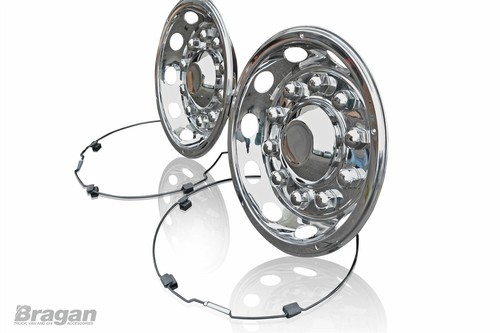 22.5" Polished Stainless Rear Wheel Trims For Truck Bus Minibus Coach ...