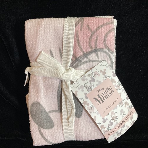 Primark Minnie Mouse Microfiber Cloth Set Disney Classic Pink White ...