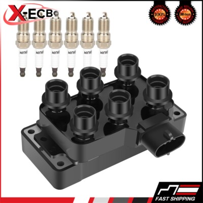 Ignition Coils + 6X Spark Plugs For Ford Ranger Mustang Explorer FD480 ...