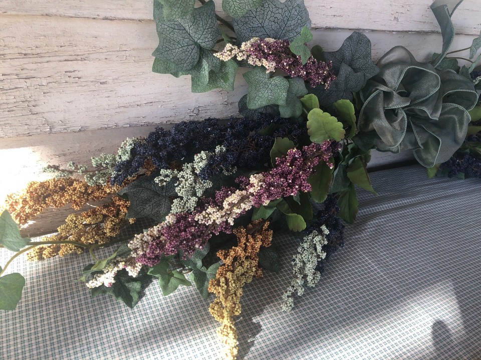 Vintage Multi Colored Swag Arrangement Retired Home Interiors & Gifts ...