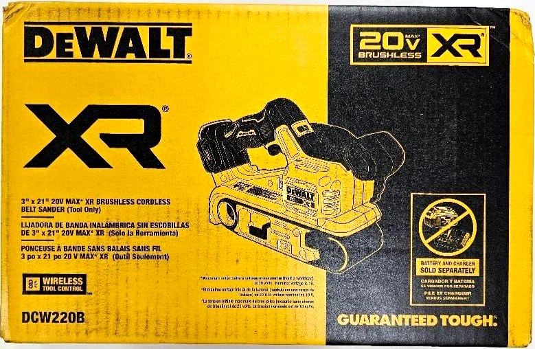 DeWalt DCW220B 20V Cordless 3" x 21" Belt Sander Brushless 20 Volt XR ...