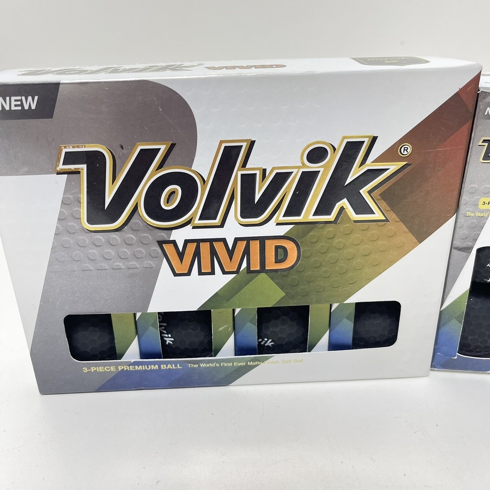 21 Volvik Vivid Golf Balls Black Matte Finish (7 Packs Of 3 Balls Each ...