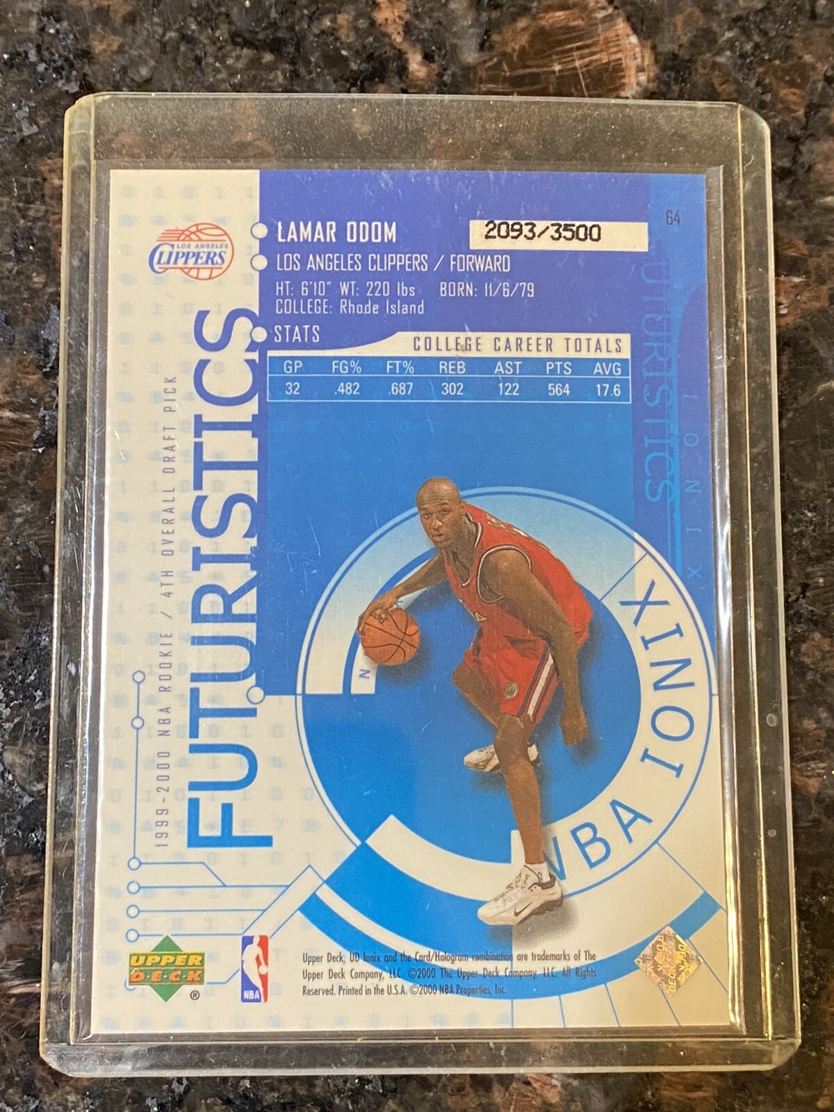LAMAR ODOM ROOKIE 1999-00 UPPER DECK IONIX FUTURISTICS RC /3500 | eBay