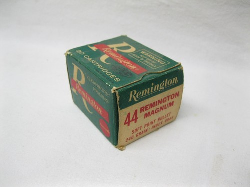 Remington 44 Mag .44 Magnum Shell Cartridge Ammunition Box Vintage Ammo ...