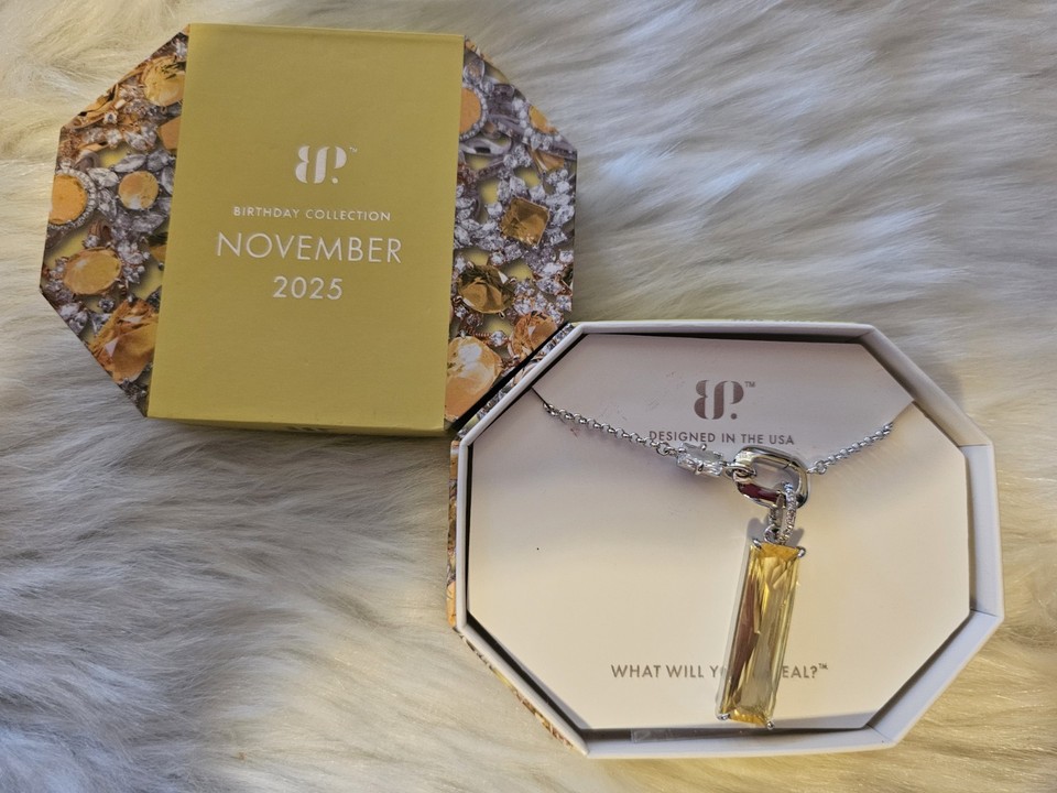 Bomb Party November Necklace - NK48480 Where Light Hangs Softly Rhodium ...