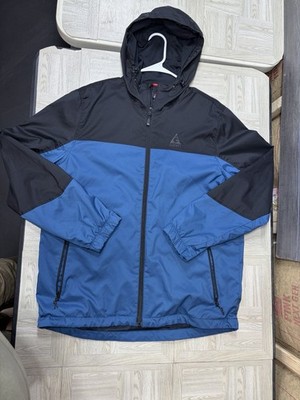 Gerry Lightweight Jacket Rain Coat Men Large Hooded Blue Black Outdoor ...