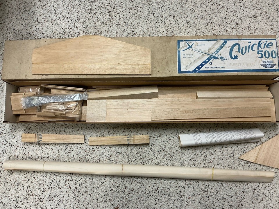 Glen Spickler Quickie 500 RC Airplane Kit Radio Control Airplane Kit | eBay