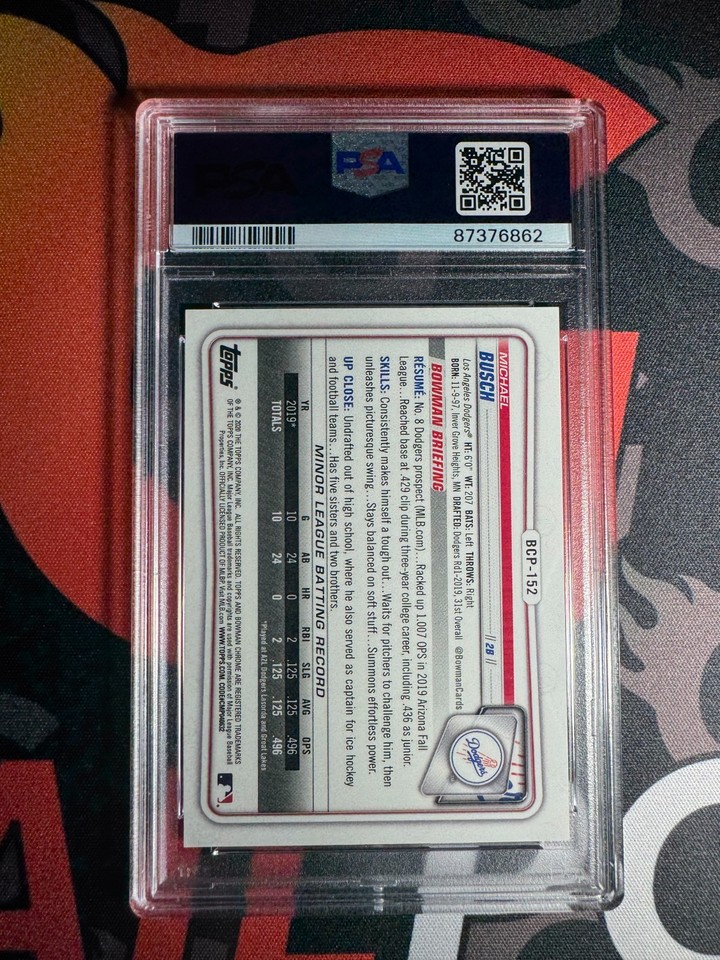🔥💎📈 2020 Bowman Chrome Prospect MICHAEL BUSCH Orange Shimmer Ref /25 ...