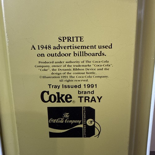Vintage 1991 Coca-Cola Sprite Tin Metal Change Tray | eBay