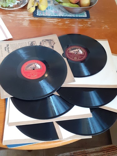 Lot of 10 Vintage 78rpm records Shellac with sleeves various artists ...