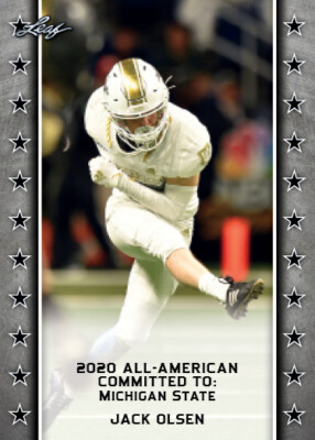 10-Ct Lot Jack Olsen 2020 Leaf US Army All-American Rookies RCs ...
